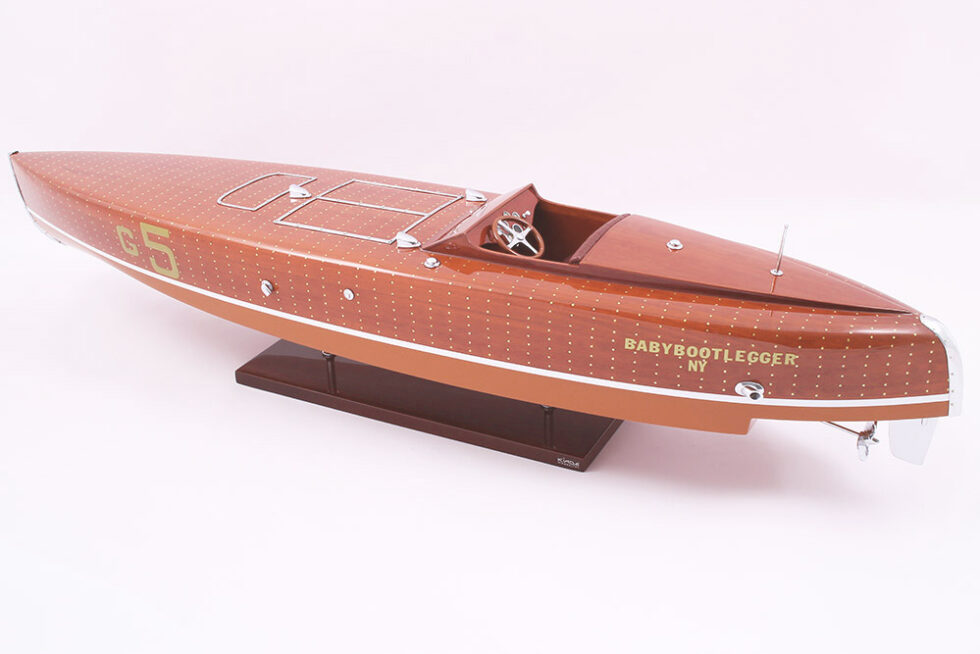 Maquette Runabout Babybootlegger. Exceoptionnelle maquette de bateau